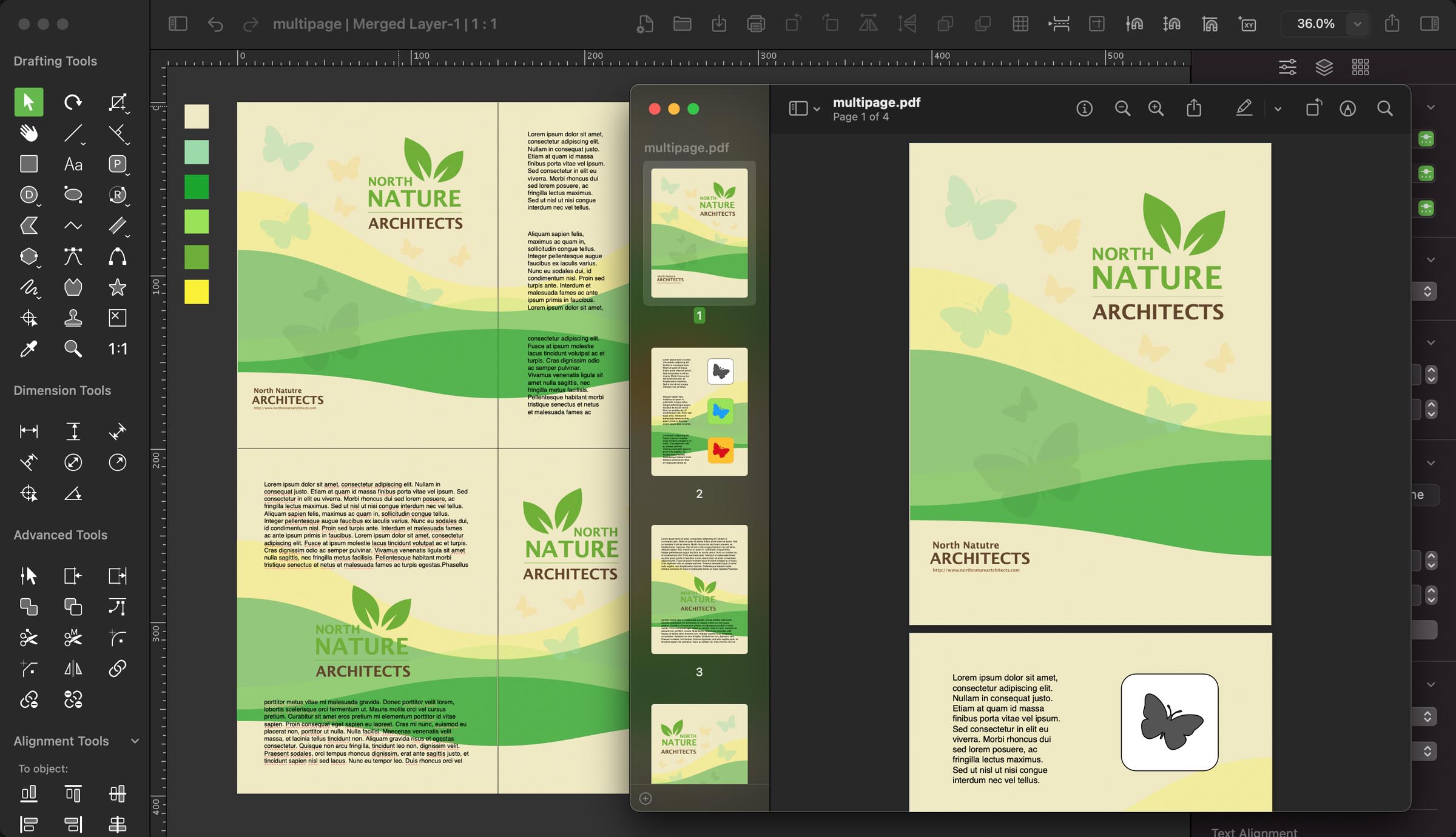 MacDraft Professional In depth Look Export PDF Options Microspot Ltd 