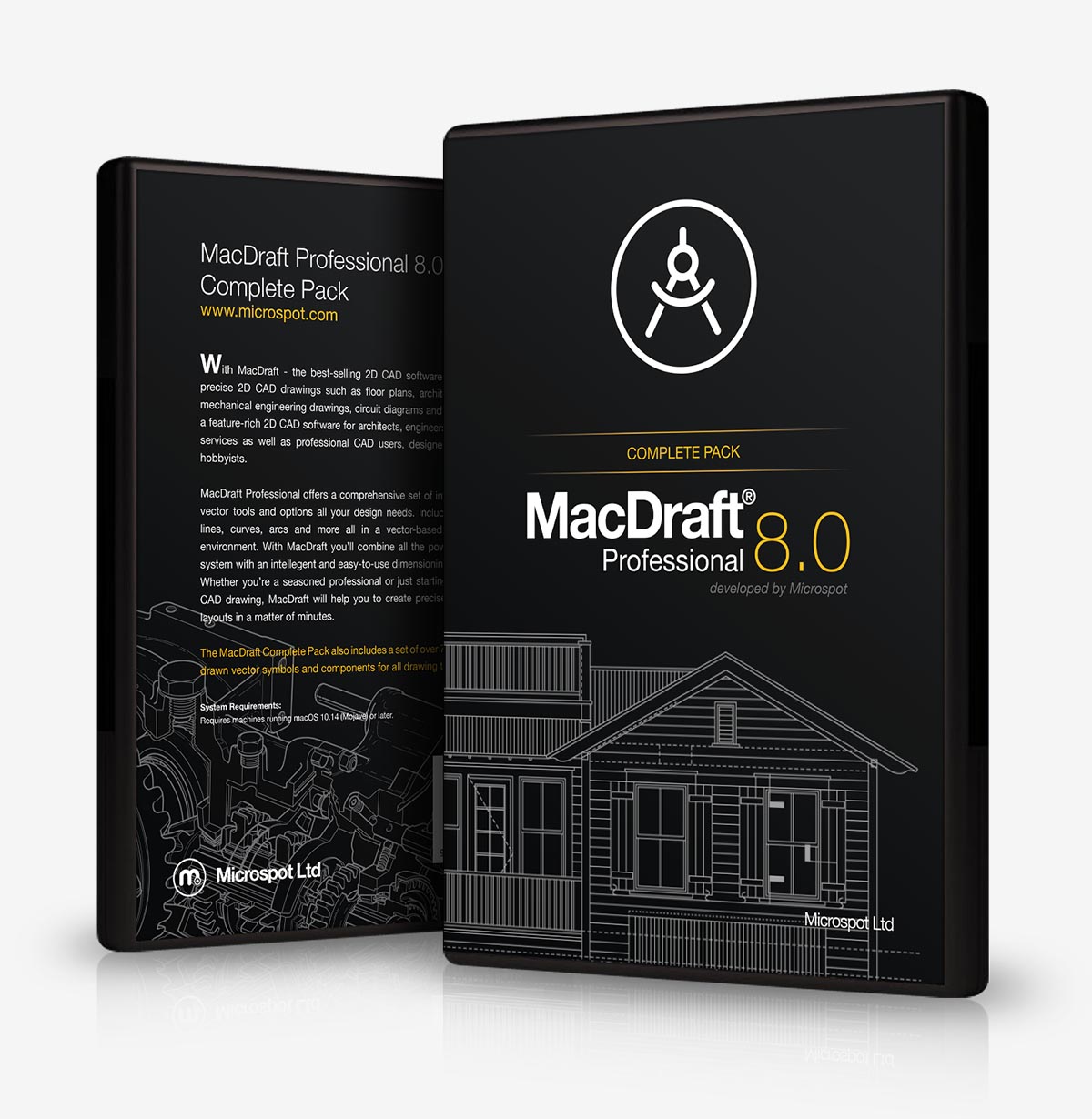 MacDraft Pro 8 Complete | Full Digital Version with Lifetime License for Mac | Microspot Ltd.