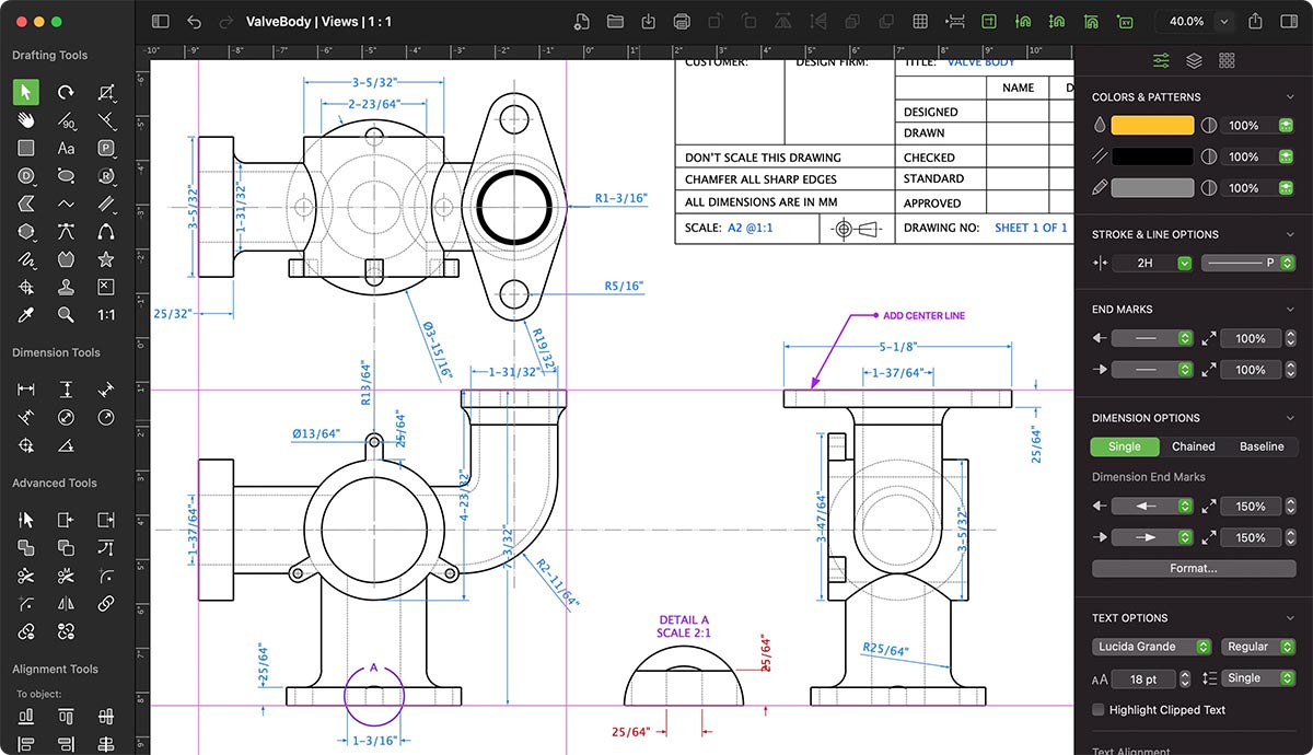 MacDraft Professional | Powerful 2D CAD, drafting, technical ...